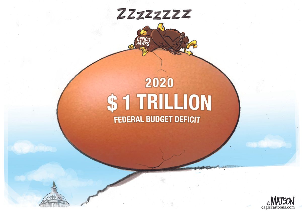 Political Cartoon U.S. Federal Budget Deficit Hawks | The Week