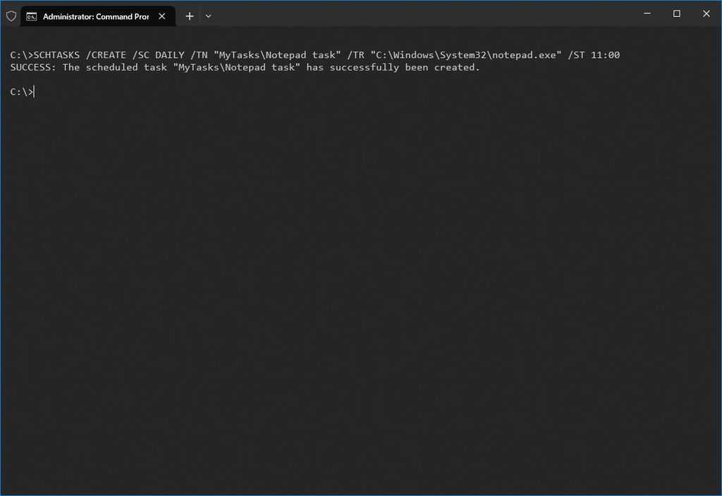 Create a scheduled task with Command Prompt on Windows 10 | Windows Central