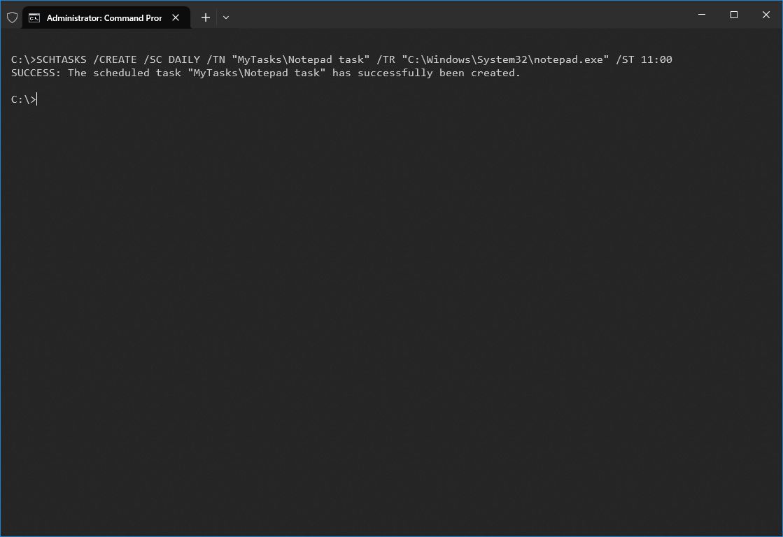 Create a scheduled task with Command Prompt on Windows 10 | Windows Central