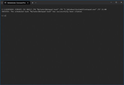Create a scheduled task with Command Prompt on Windows 10 | Windows Central