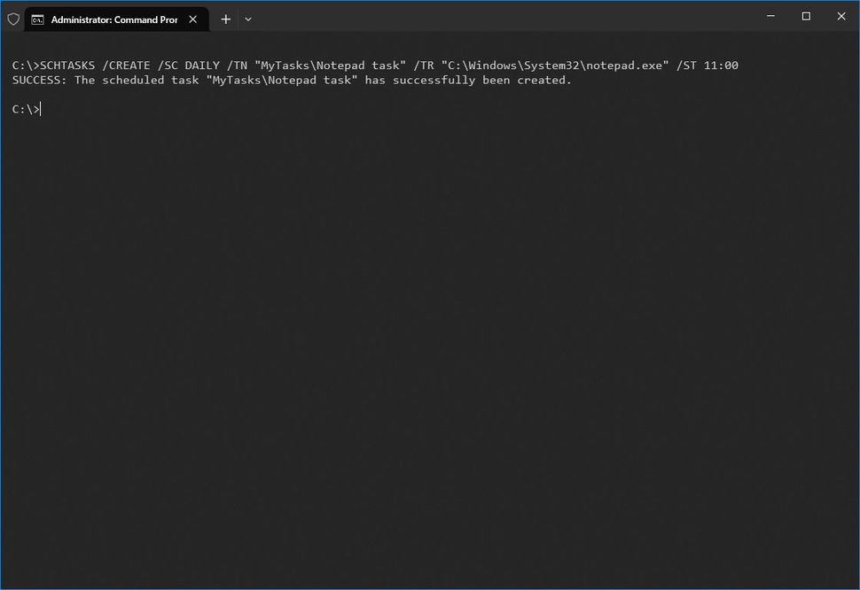 Create a scheduled task with Command Prompt on Windows 10 | Windows Central