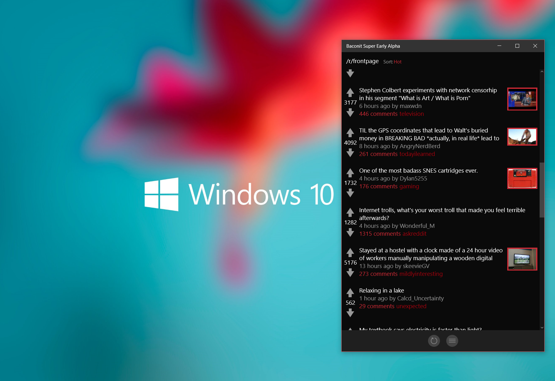 Baconit for Reddit gets rewritten as a stunning universal Windows 10 ...
