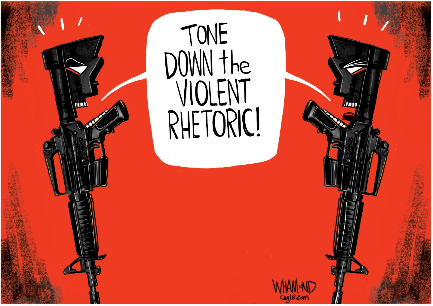 5 double-edged cartoons about violent rhetoric on both sides | The Week