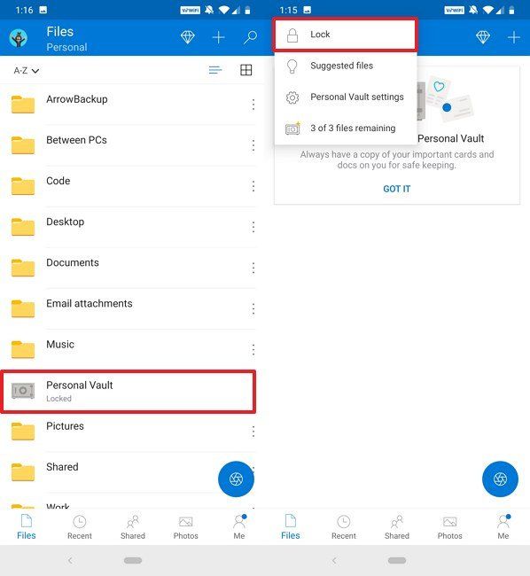 How to set up OneDrive Personal Vault storage on Windows 10 | Windows ...