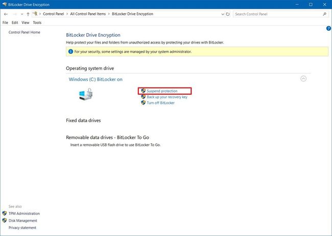 How to suspend BitLocker encryption to perform system changes on ...