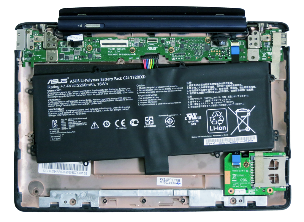 Docking Station Disassembly Details - Asus Transformer Pad TF300T ...