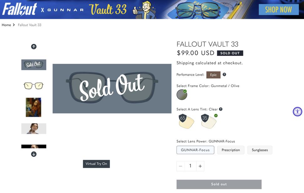 The official Fallout Vault 33 glasses from the show are selling out ...
