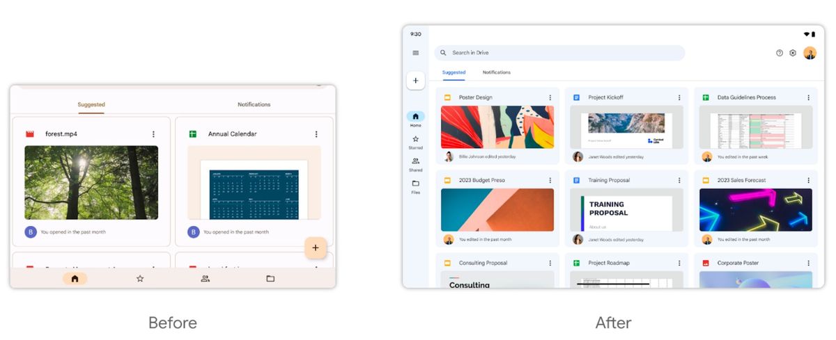 Google Drive update finally introduces tablet-friendly tweaks | Android ...