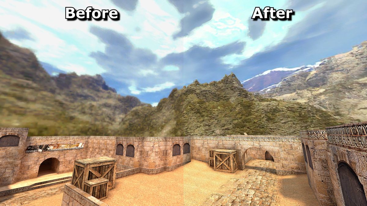 Classic Dust 2 map textures recreated for CS:GO by a modder and AI | PC ...