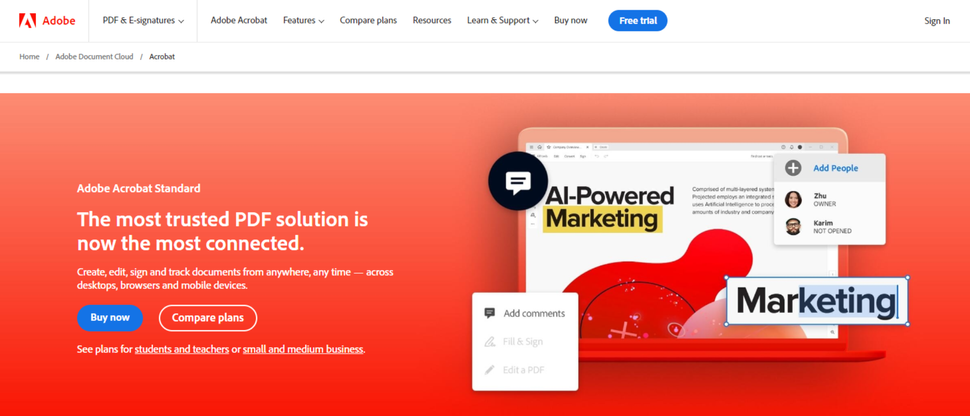 Adobe Acrobat Standard (2024) review | TechRadar