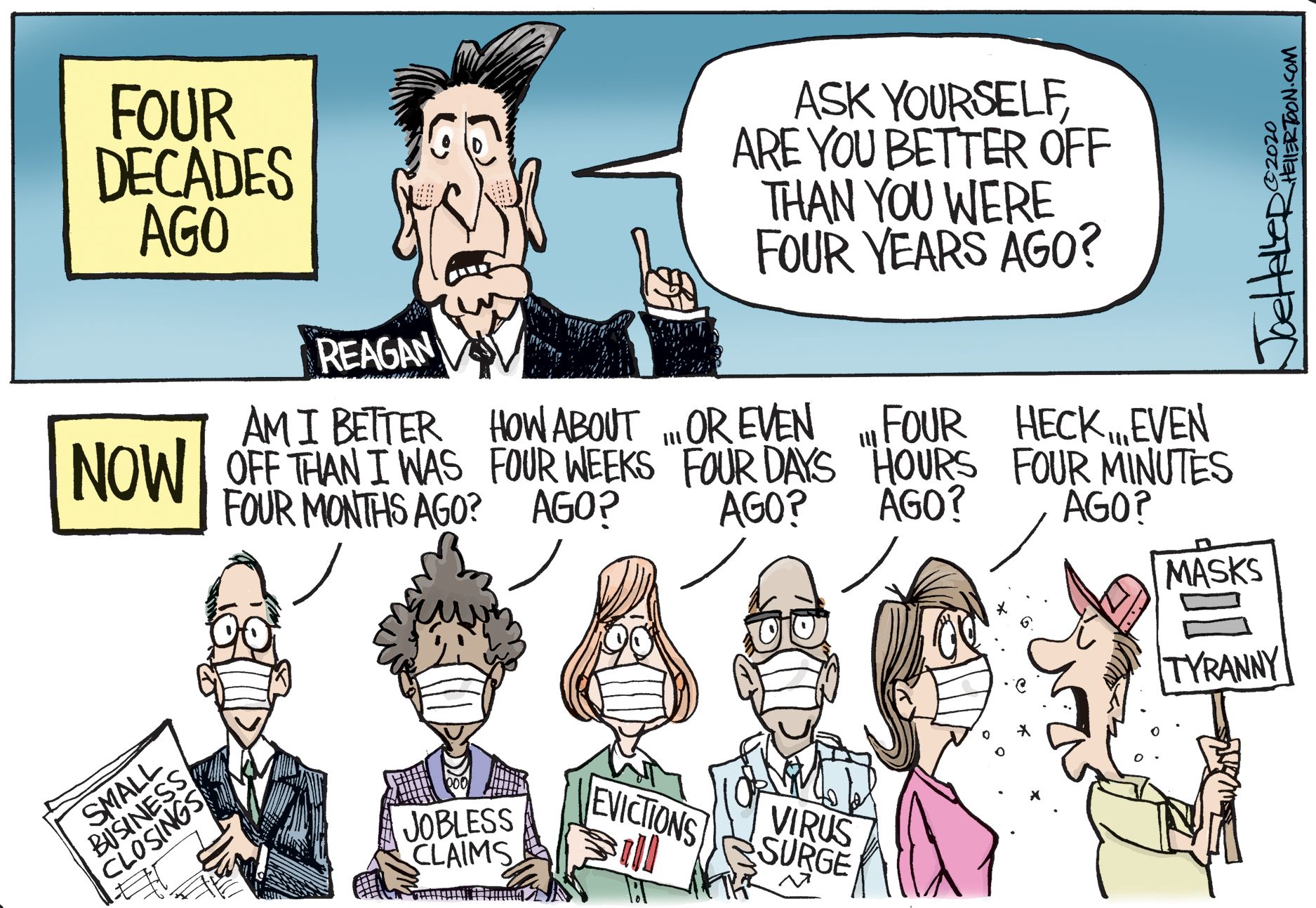 Editorial Cartoon U.S. Ronald Reagan 2020 coronavirus | The Week