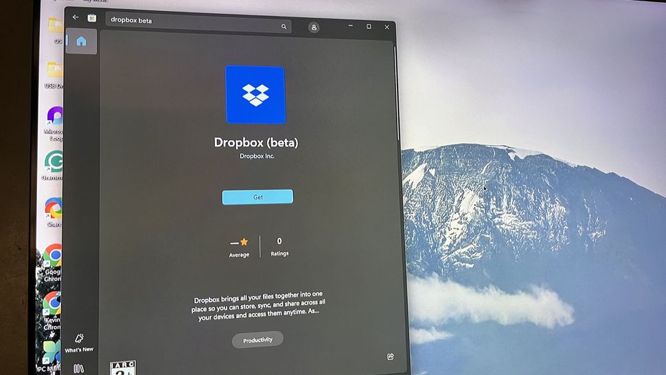 The Dropbox app drops into the Microsoft Storein beta with File ...
