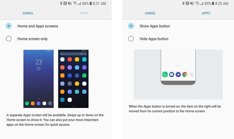 How to restore the app drawer button on the Galaxy S8 — or disable it ...