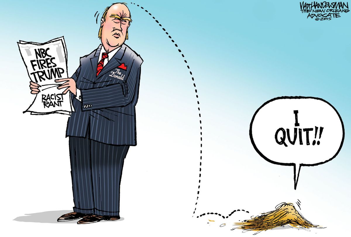 Political cartoon U.S. Donald Trump NBC | The Week