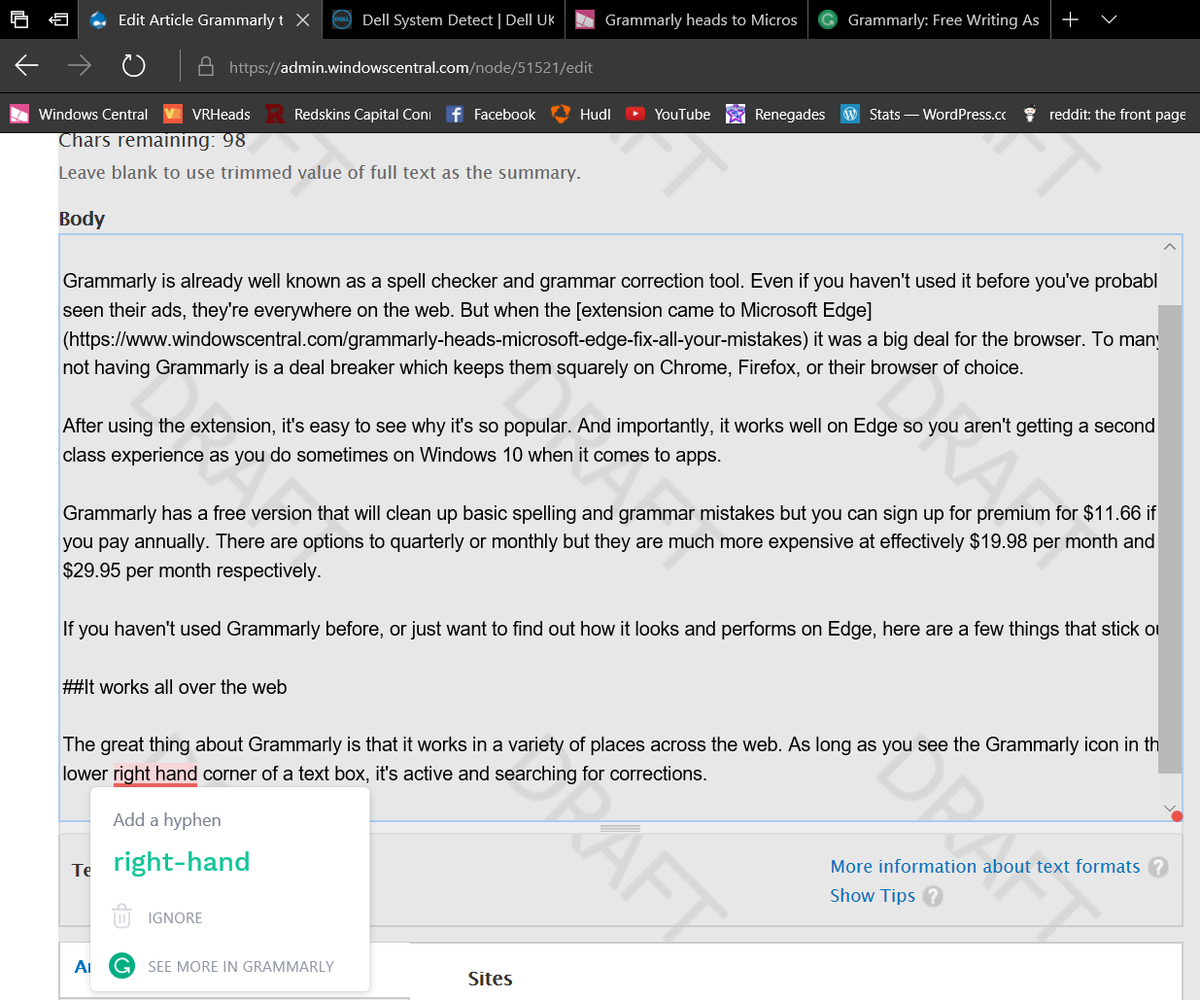 Grammarly for Microsoft Edge fixes all your grammar errors | Windows ...