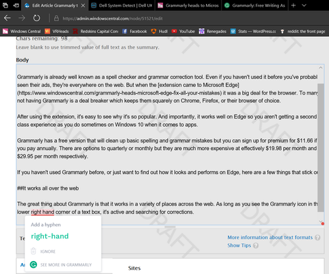 Grammarly for Microsoft Edge fixes all your grammar errors | Windows ...