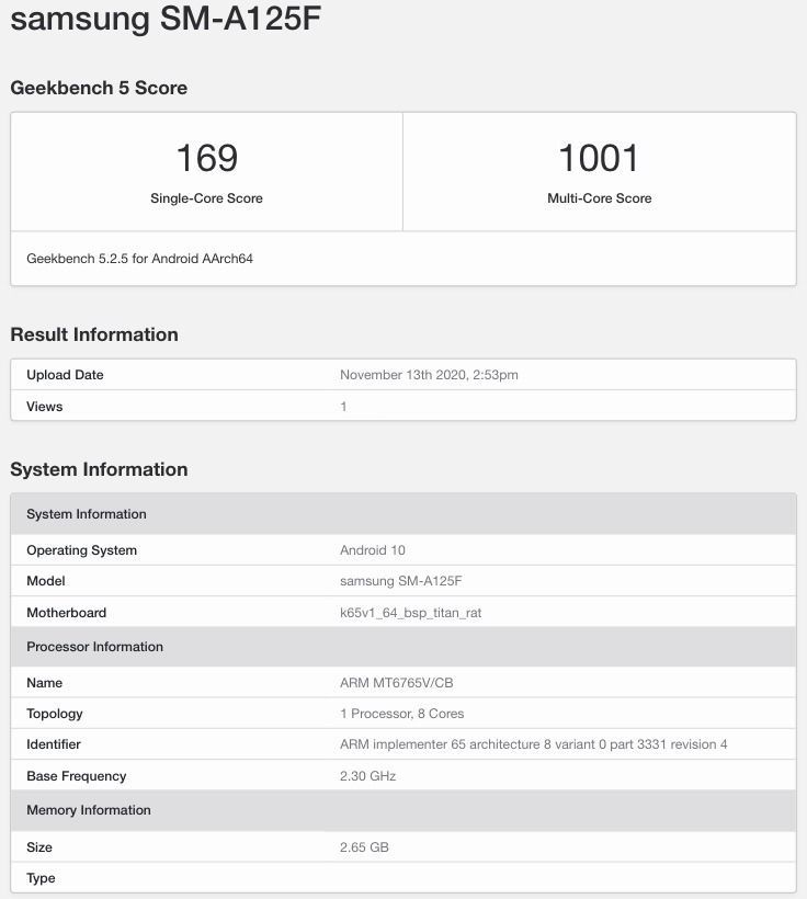 Samsung Galaxy A12 spotted on Geekbench with MediaTek SoC | TechRadar