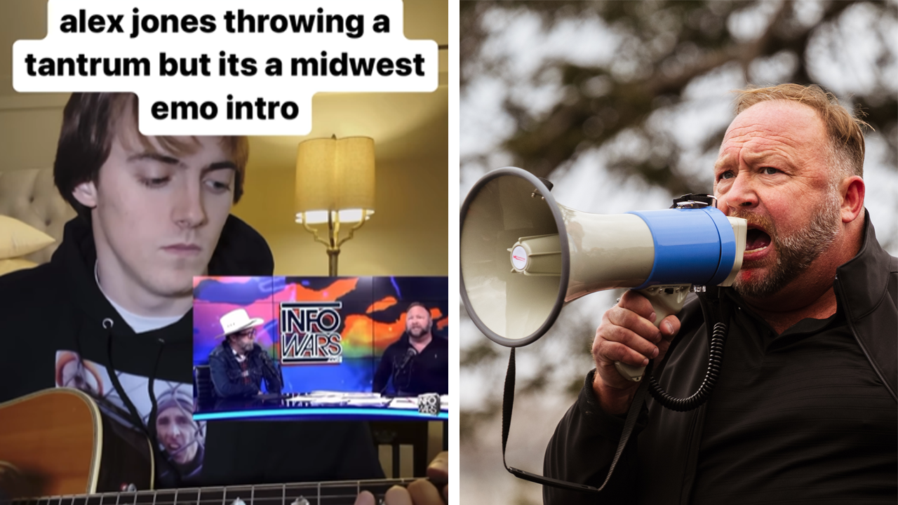 Someone added soothing emo riffs over this hysterical far-right radio ...