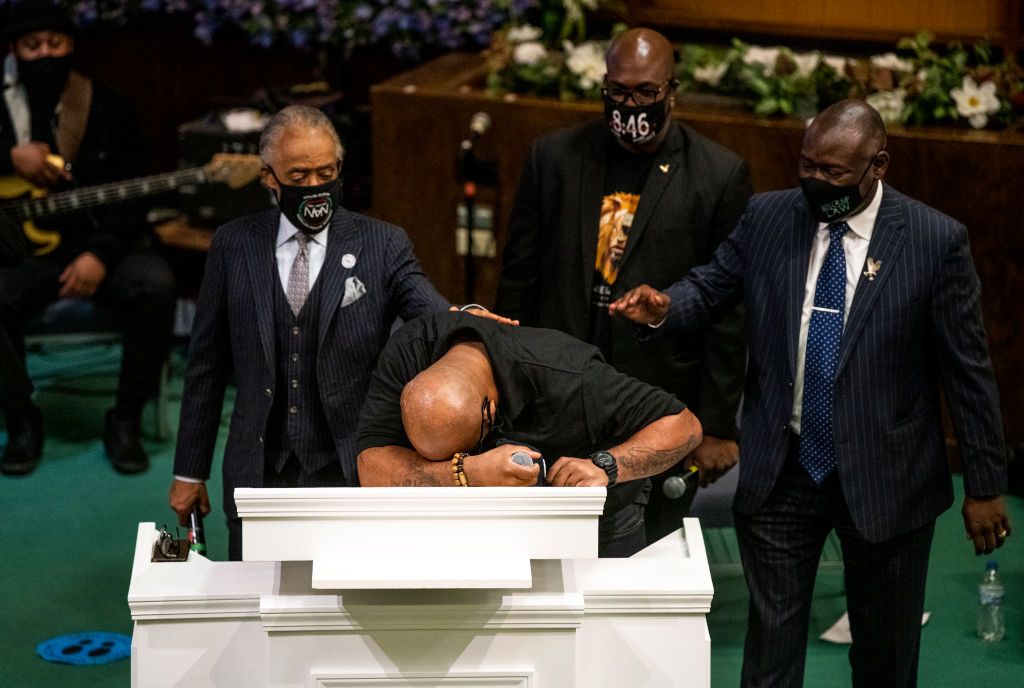 George Floyd's family, supporters hold rally and prayer vigil on eve of ...