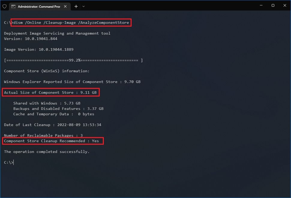 How to reclaim space by reducing size of WinSxS folder on Windows 10 ...