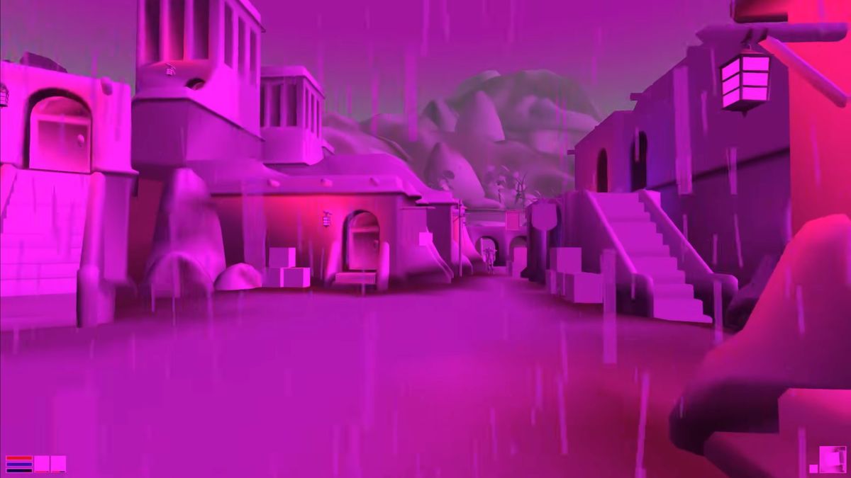 Morrowind with every texture deleted is a beautiful magenta fever dream ...