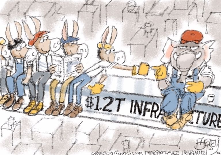 7 cartoons about the Senate's long-awaited bipartisan infrastructure ...