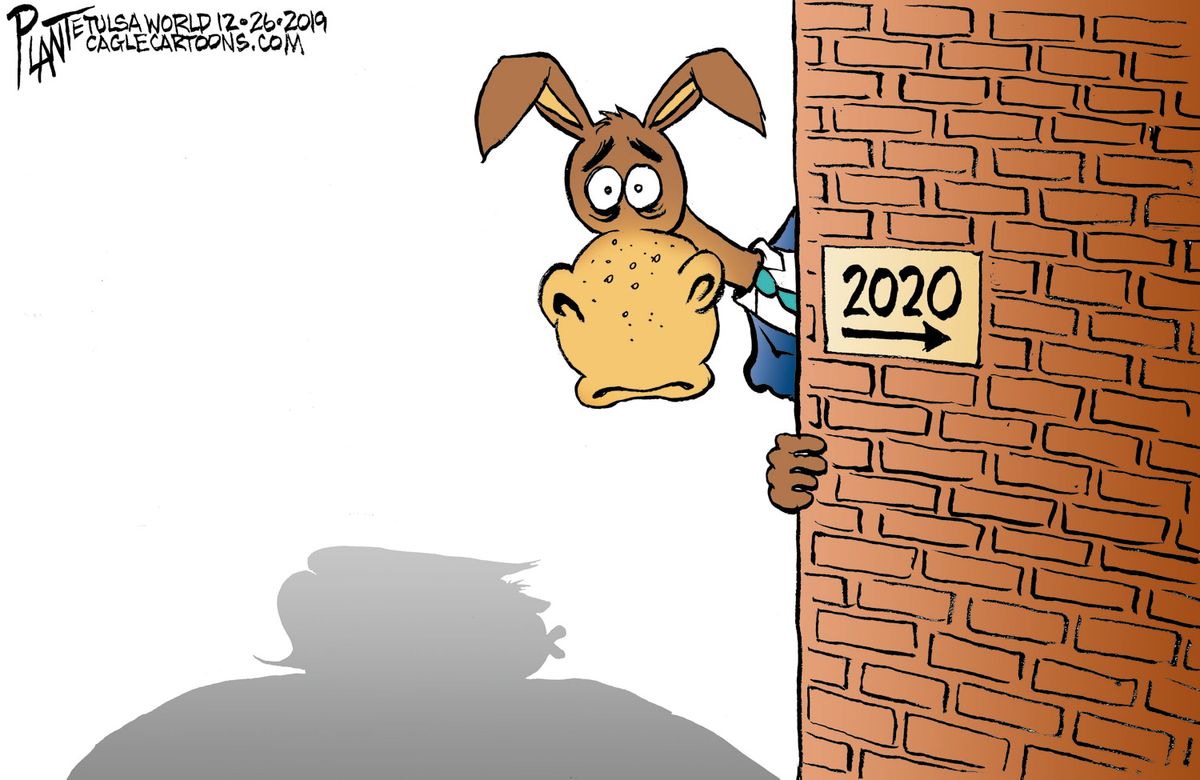 Political Cartoon U.S. Democrats Trump 2020 | The Week