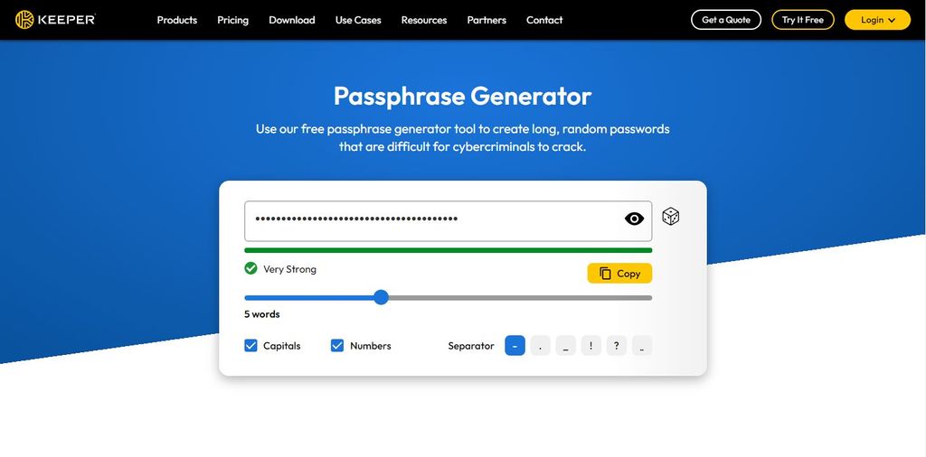 Keeper Security passphrase generator capability is now available on ...