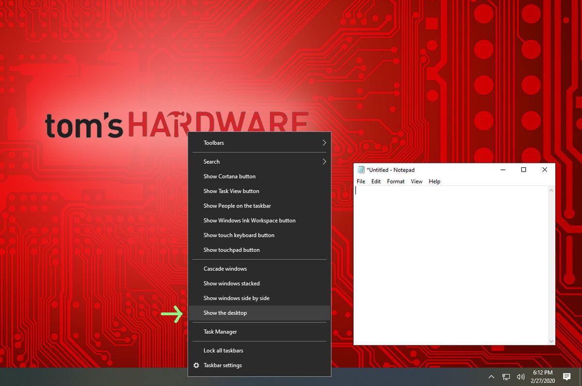 How to Get to the Desktop in Windows 10 | Tom's Hardware