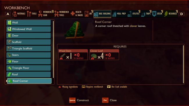 Grounded guide: List of building parts, utilities, and more | Windows ...