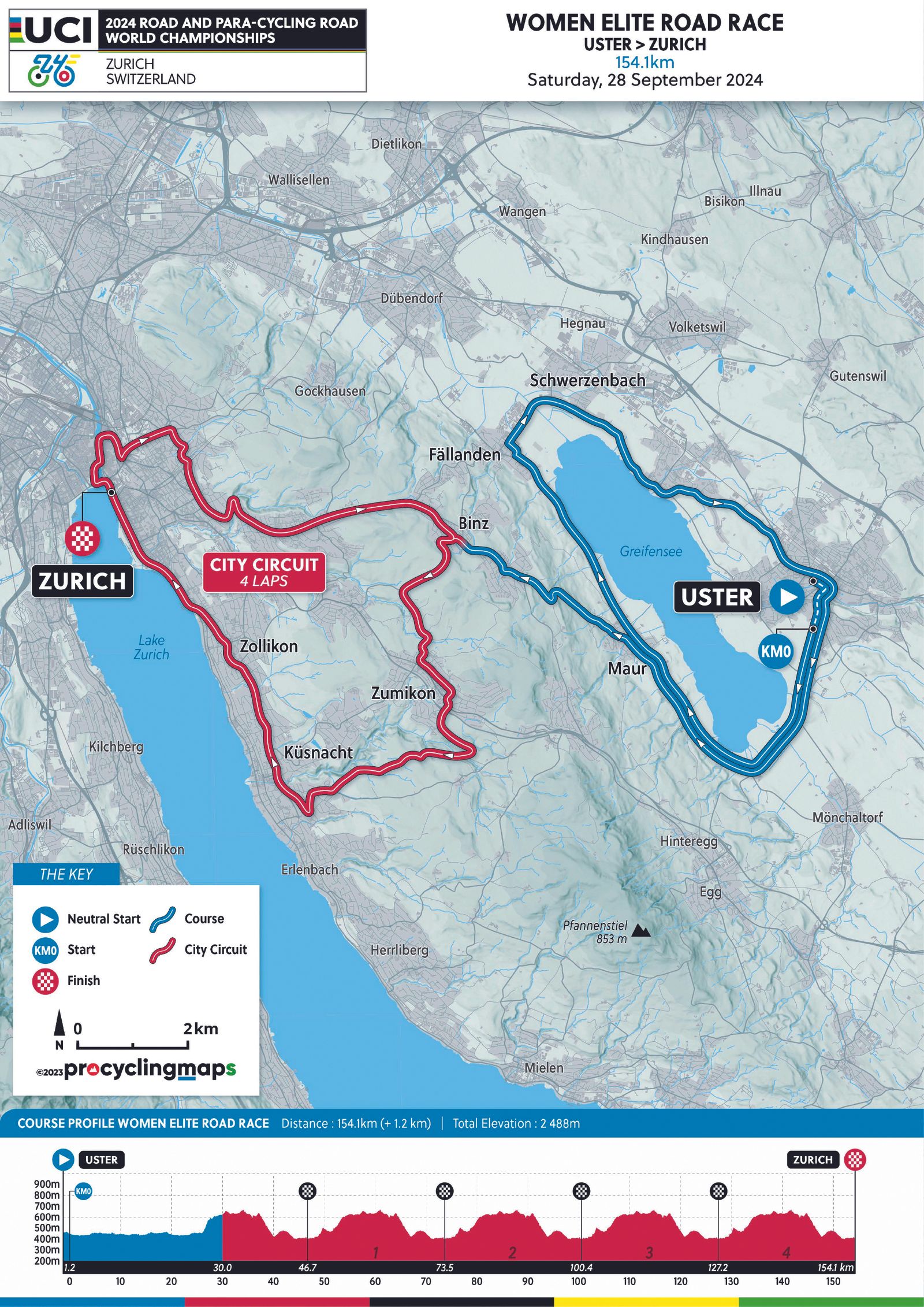 UCI Road World Championships 2024 - road race routes | Cycling Weekly
