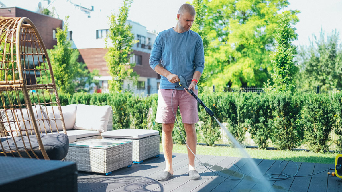 How to clean a patio: tips for those with and without a pressure washer ...