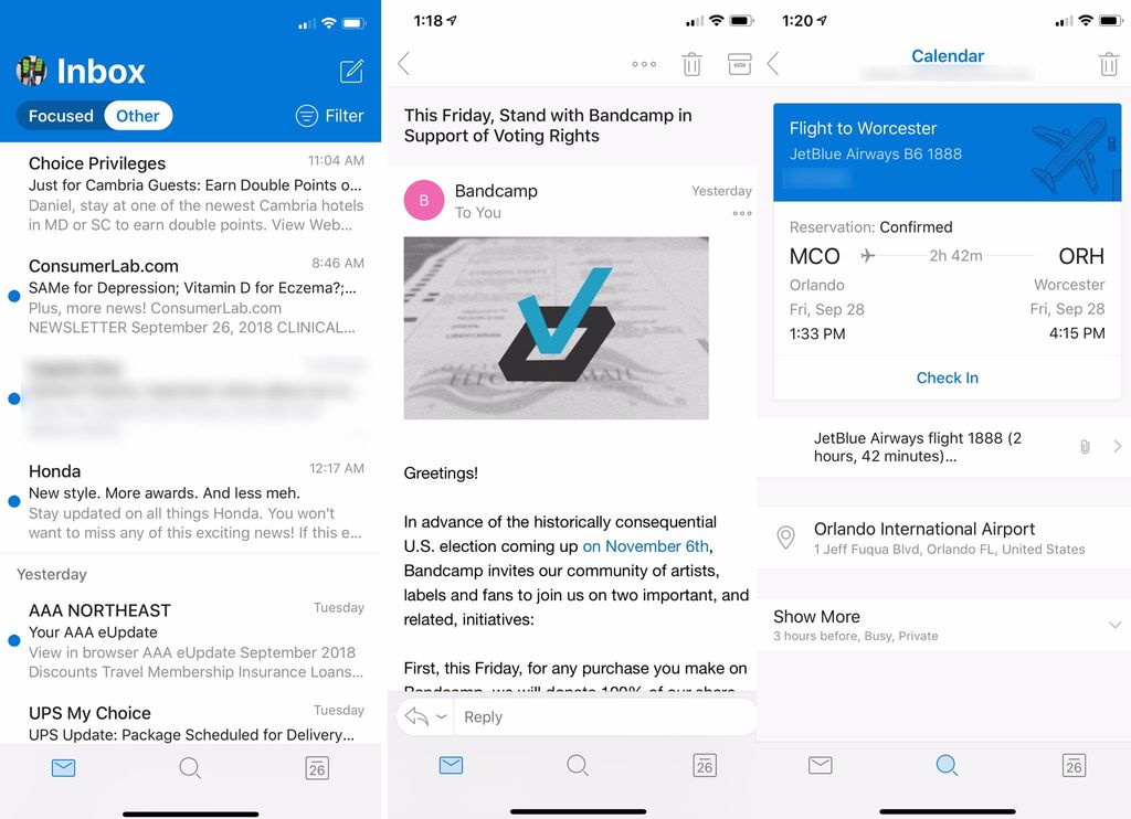 First look at Outlook Mobile on iOS with modern redesign, new features ...