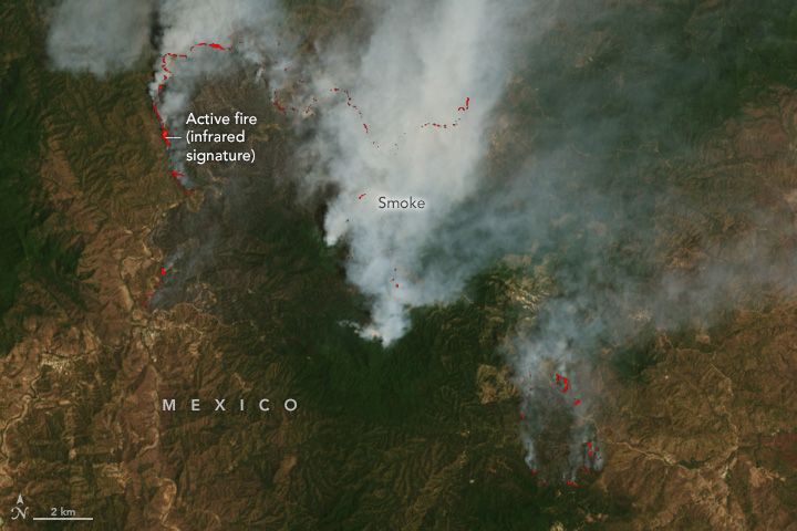 Satellites capture smoke pouring from hundreds of wildfires across ...
