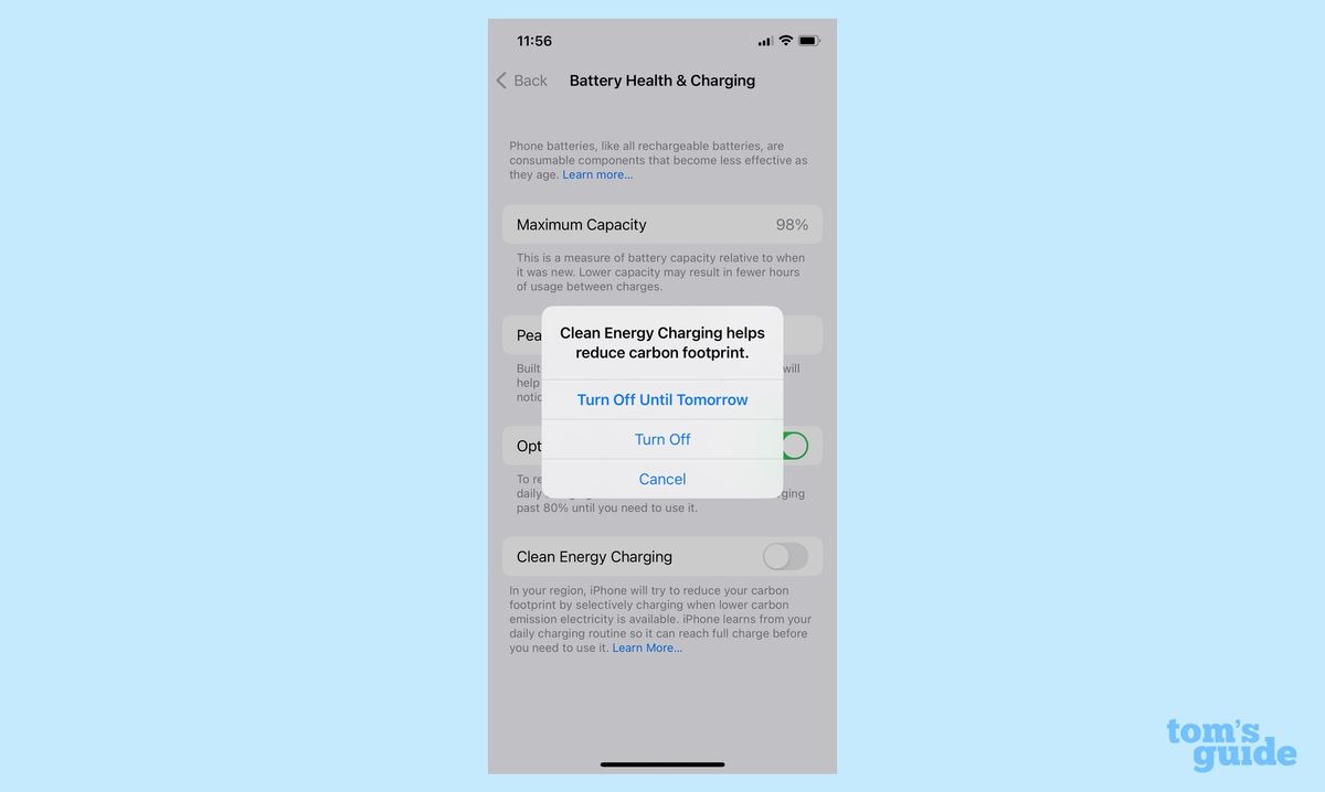 How to turn on iOS 16's Clean Energy Charging on your iPhone | Tom's Guide
