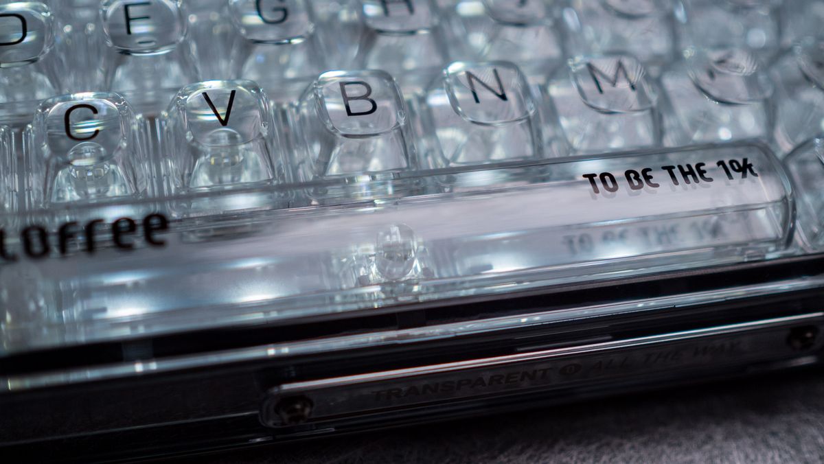 Lofree 1% is a see-through mechanical keyboard that's absolutely ...