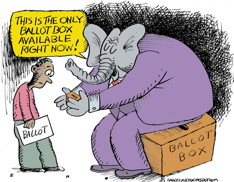 Political Cartoon U.S. GOP ballot box | The Week