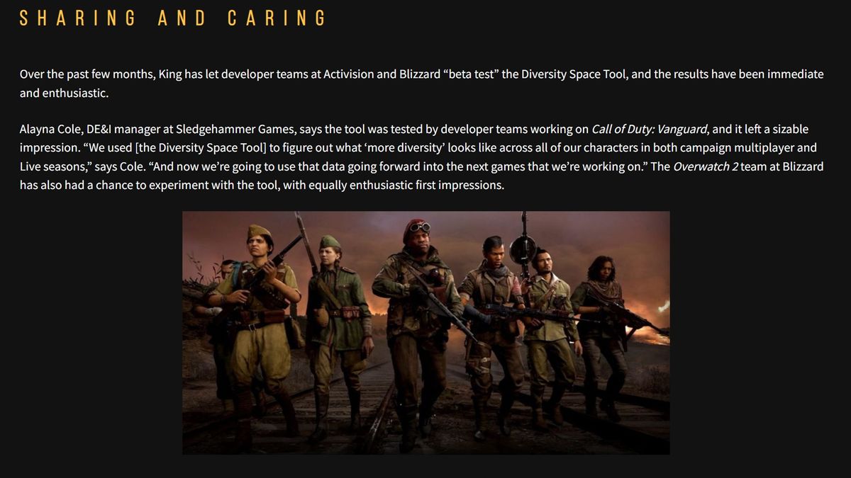 Activision Blizzard hopes it can solve diversity problems with math ...