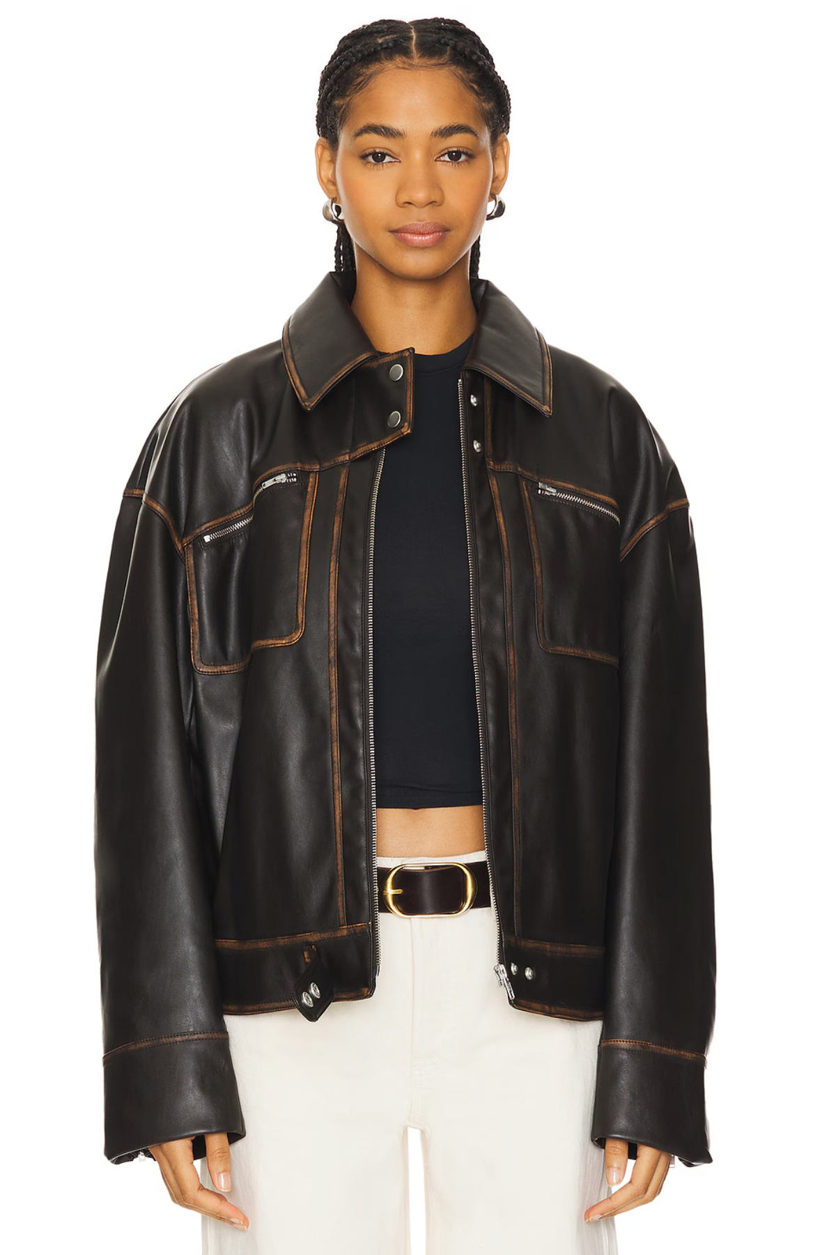 '80s-Era Leather Bomber Jackets Are Making a Swift Comeback | Marie Claire