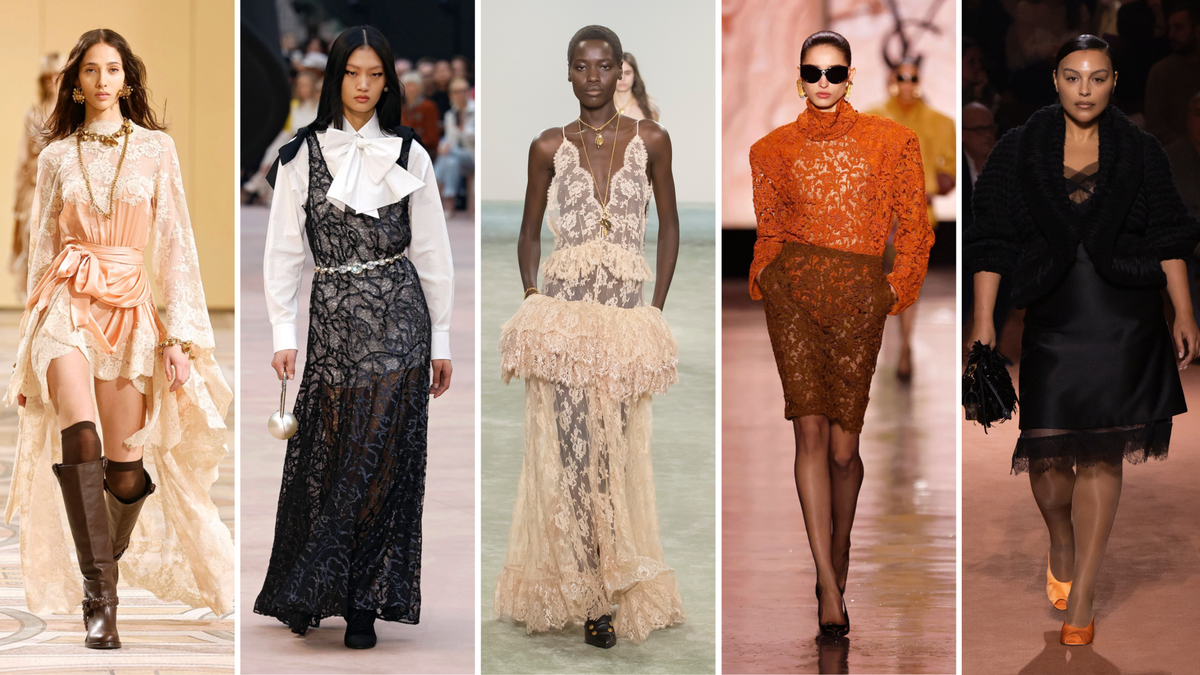 The Lace Trend Is Here For Autumn/Winter 25 | Marie Claire UK
