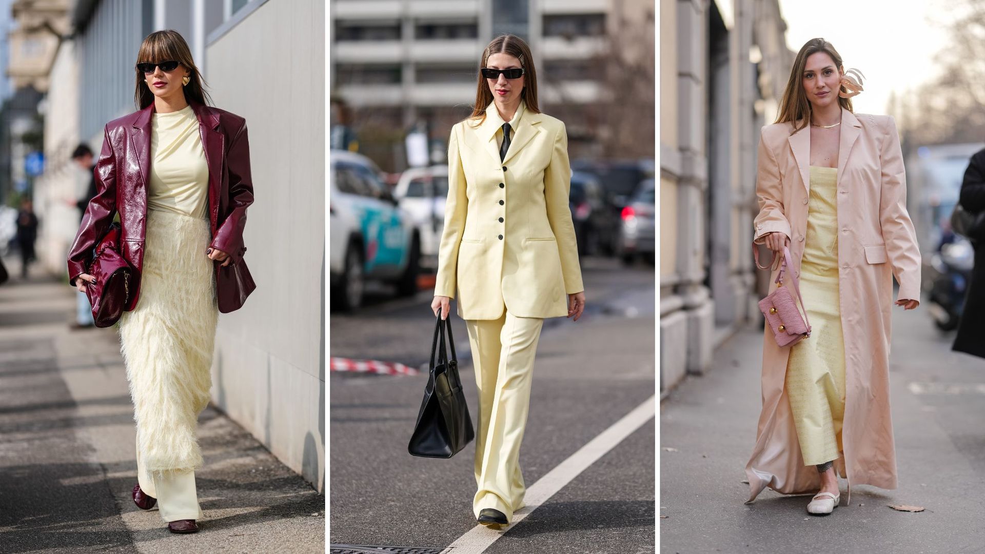 5 ways to wear butter yellow, as seen at Milan Fashion Week | Marie ...
