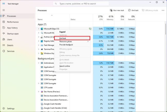 How to force quit processes consuming resources with Task Manager on ...