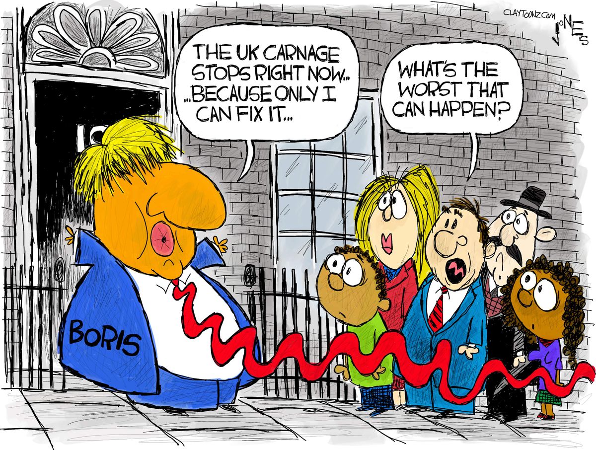 Political Cartoon U.S. Boris Johnson Replacing Theresa May UK Brexit ...