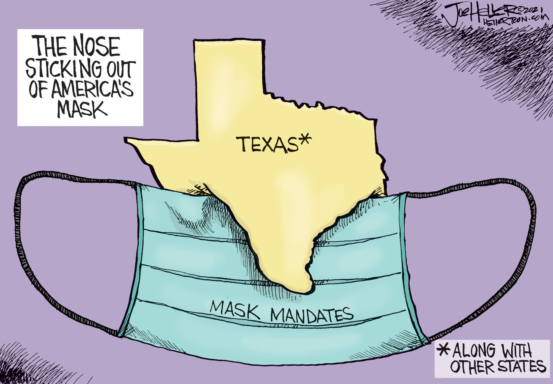 Editorial Cartoon U.S. texas covid mask mandate | The Week