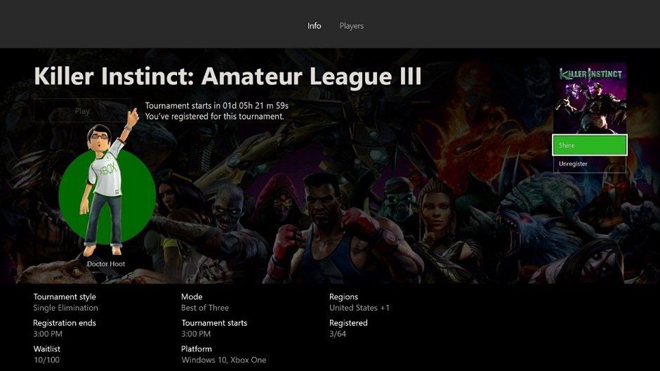 Killer Instinct tournaments, party overlay, and more coming to Xbox ...