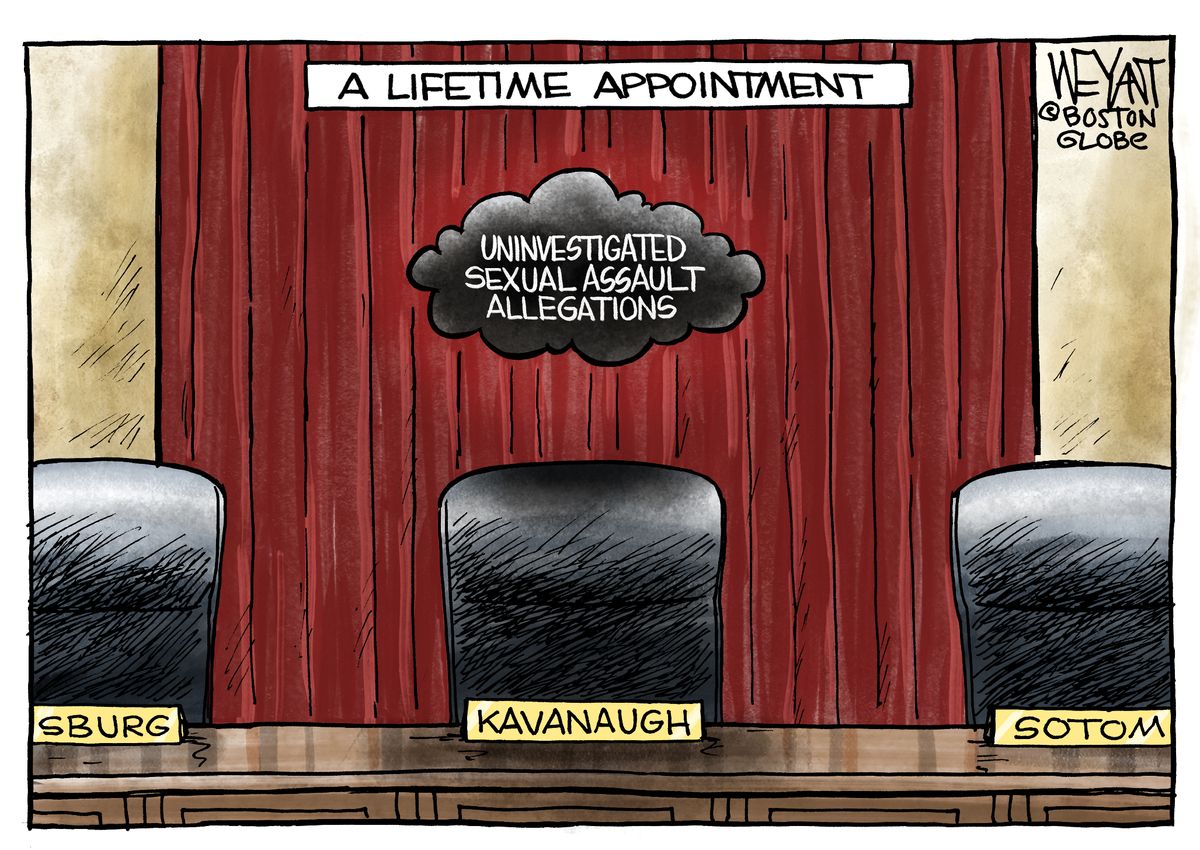 Political Cartoon U S Brett Kavanaugh Sexual Assault Allegation