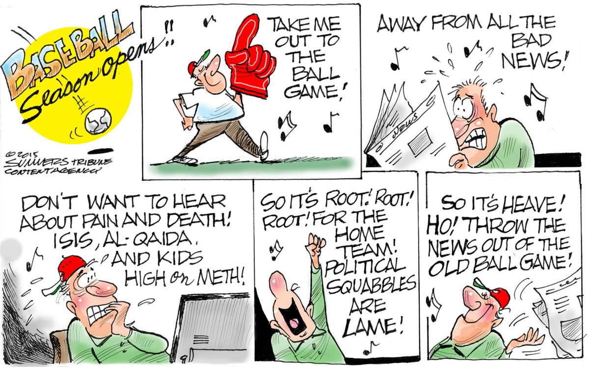 Editorial cartoon U.S. Baseball Opening Day | The Week