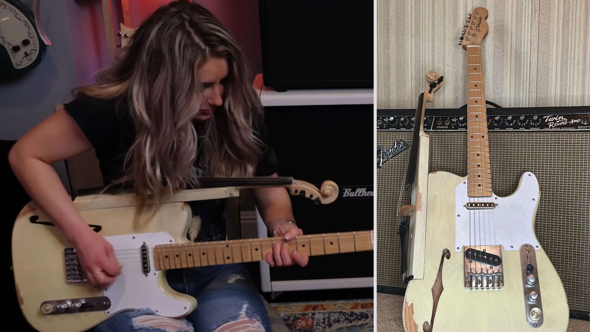 The Tella-Fiddle – a Telecaster and electric violin hybrid – gets put ...