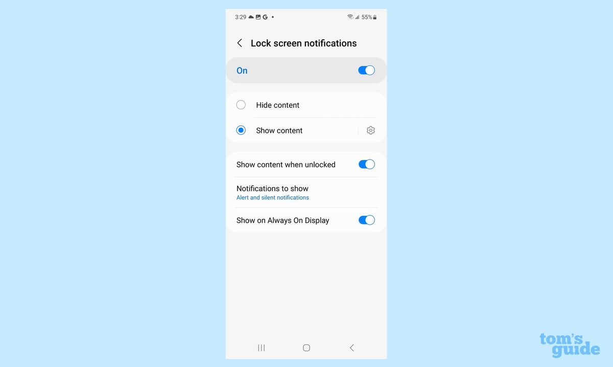 How to manage lock screen notifications on the Galaxy S23 | Tom's Guide
