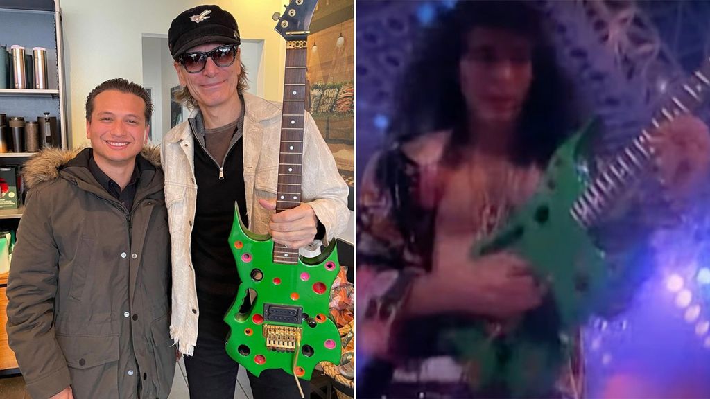 Steve Vai reunited with Yankee Rose “Swiss Cheese” guitar after 36 ...